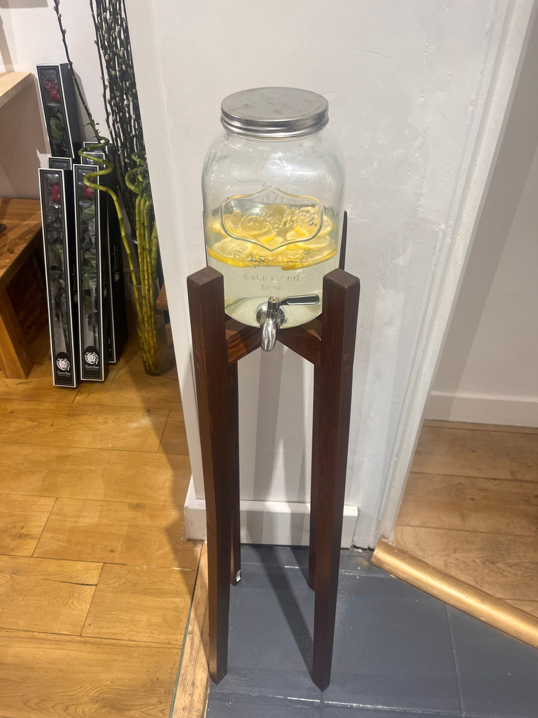 Cocktail Jar Stand Hand Made Wooden Stand in Solid Wood and a Cocktail ...
