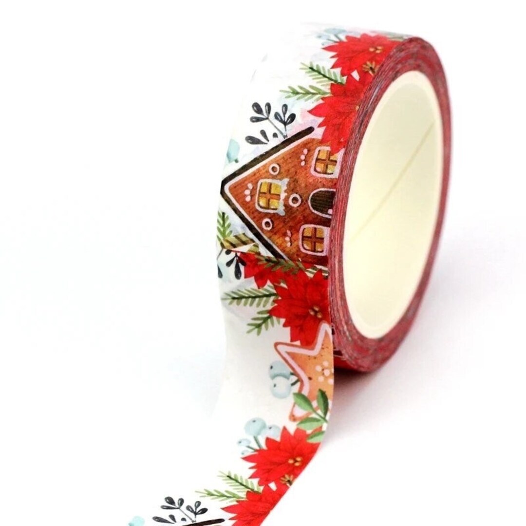 Gingerbread House Washi Tape | Winter Themed Masking Tape | Snail Mail ...