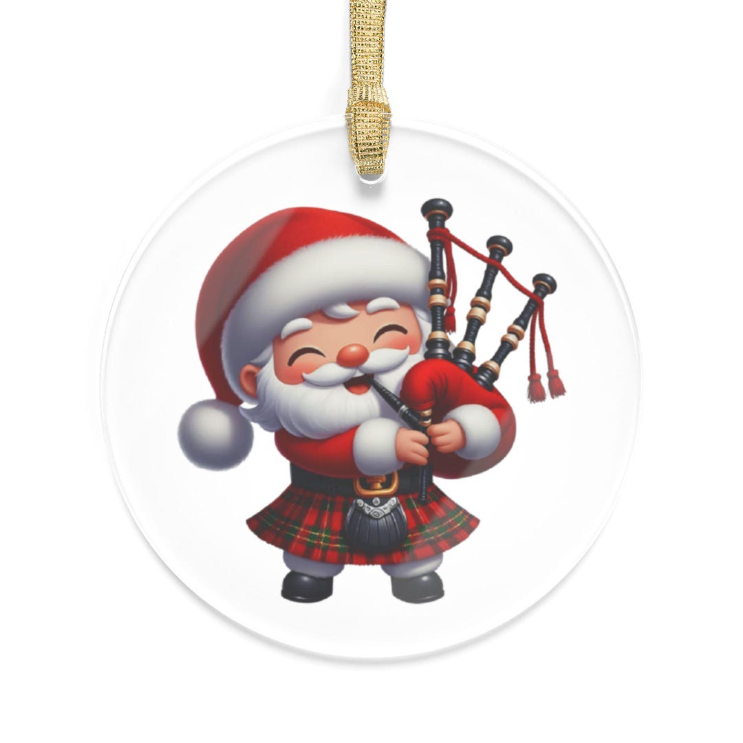 Scottish Santa Acrylic Ornament, Holiday Keepsake - Etsy