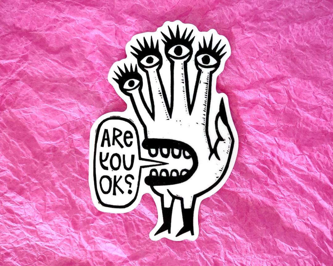 Concerned Monster Girlfriend // Waterproof Vinyl Sticker // Original ...