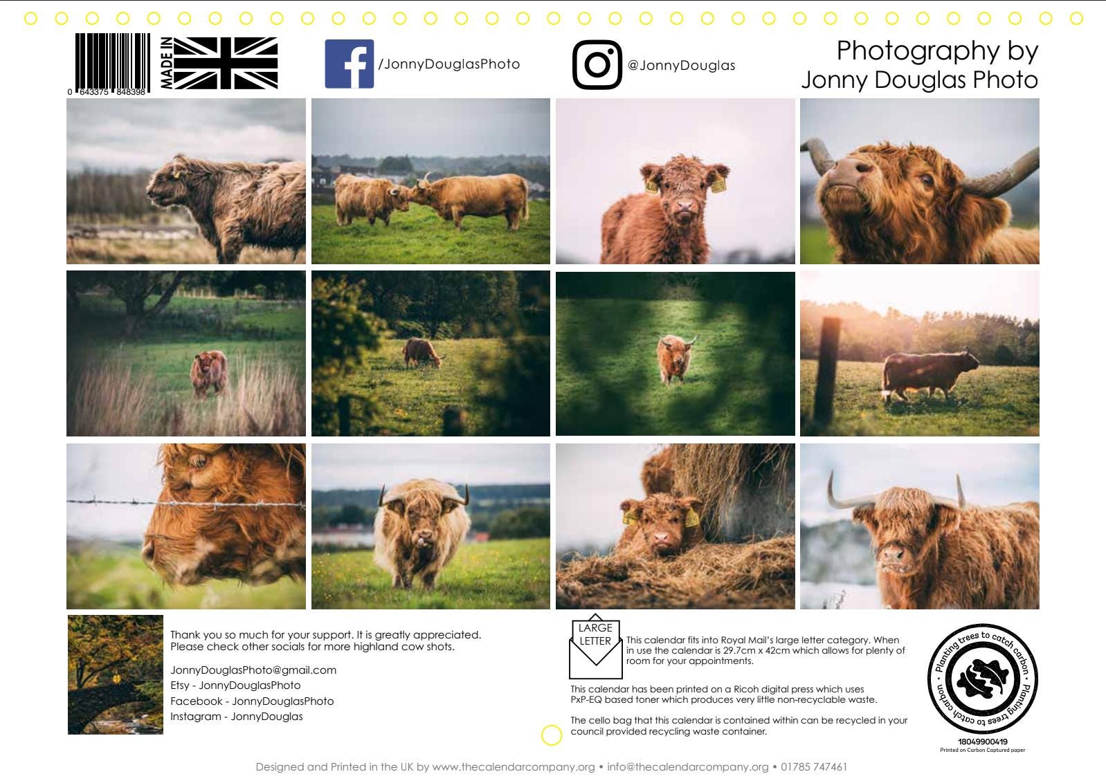 2025 HIGHLAND COW CALENDAR - Etsy