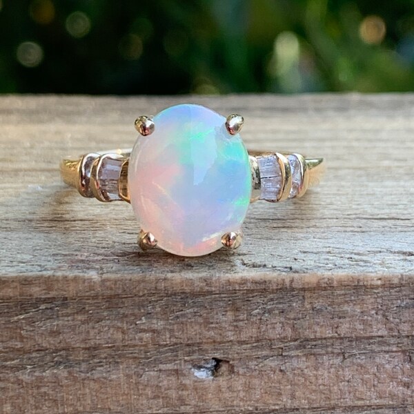 Genuine Opal Ring - Etsy