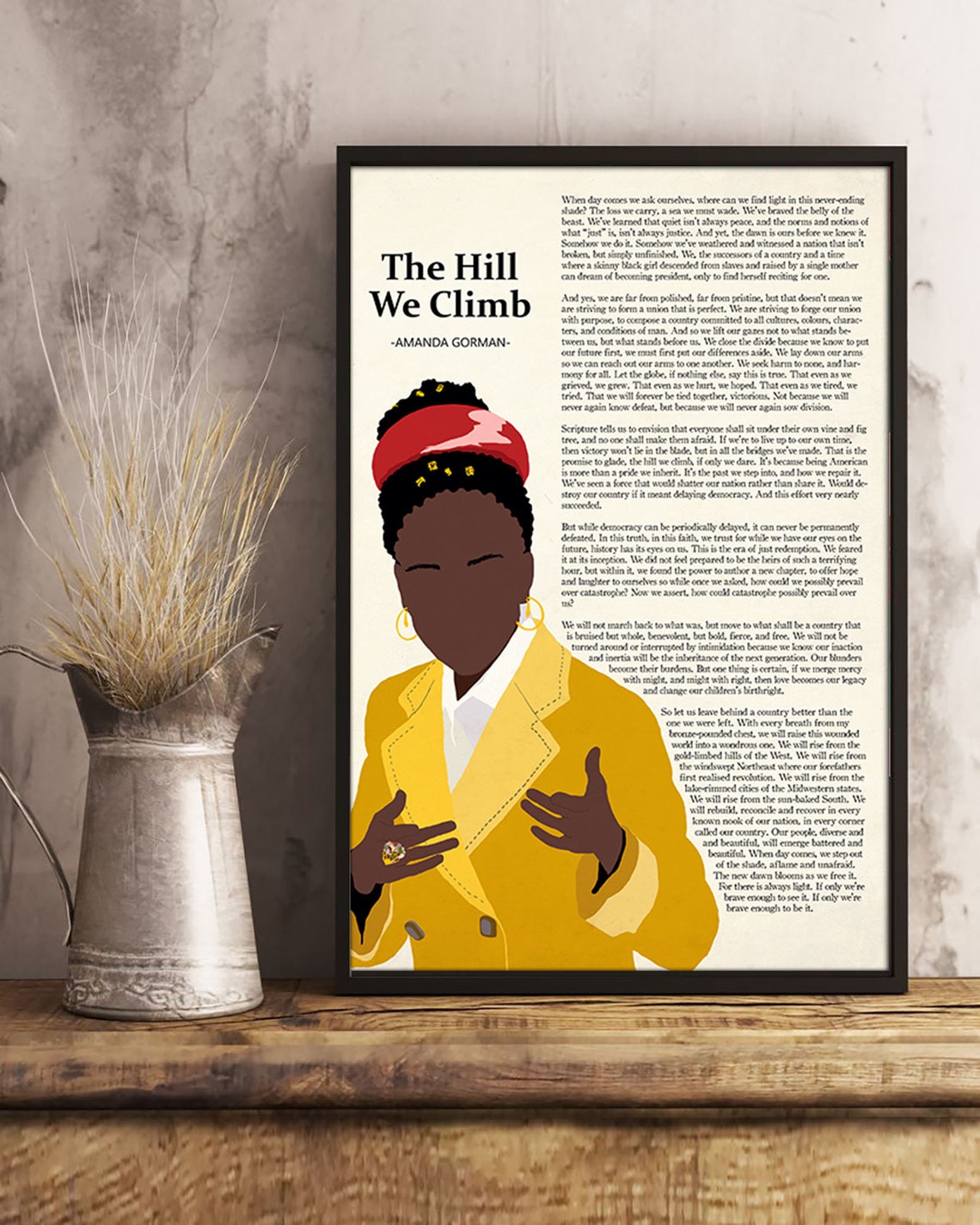 The Hill We Climb Poem Poster Amanda Gorman Poster Inaugural | Etsy