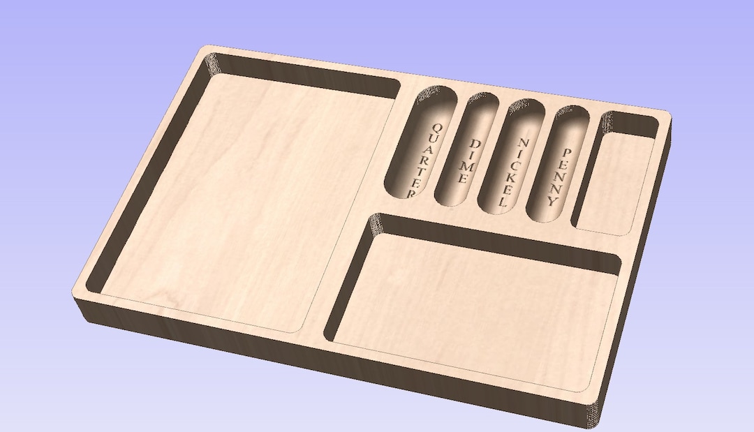 Catchall Valet Tray With Dividers and Change Holder Digital Download ...