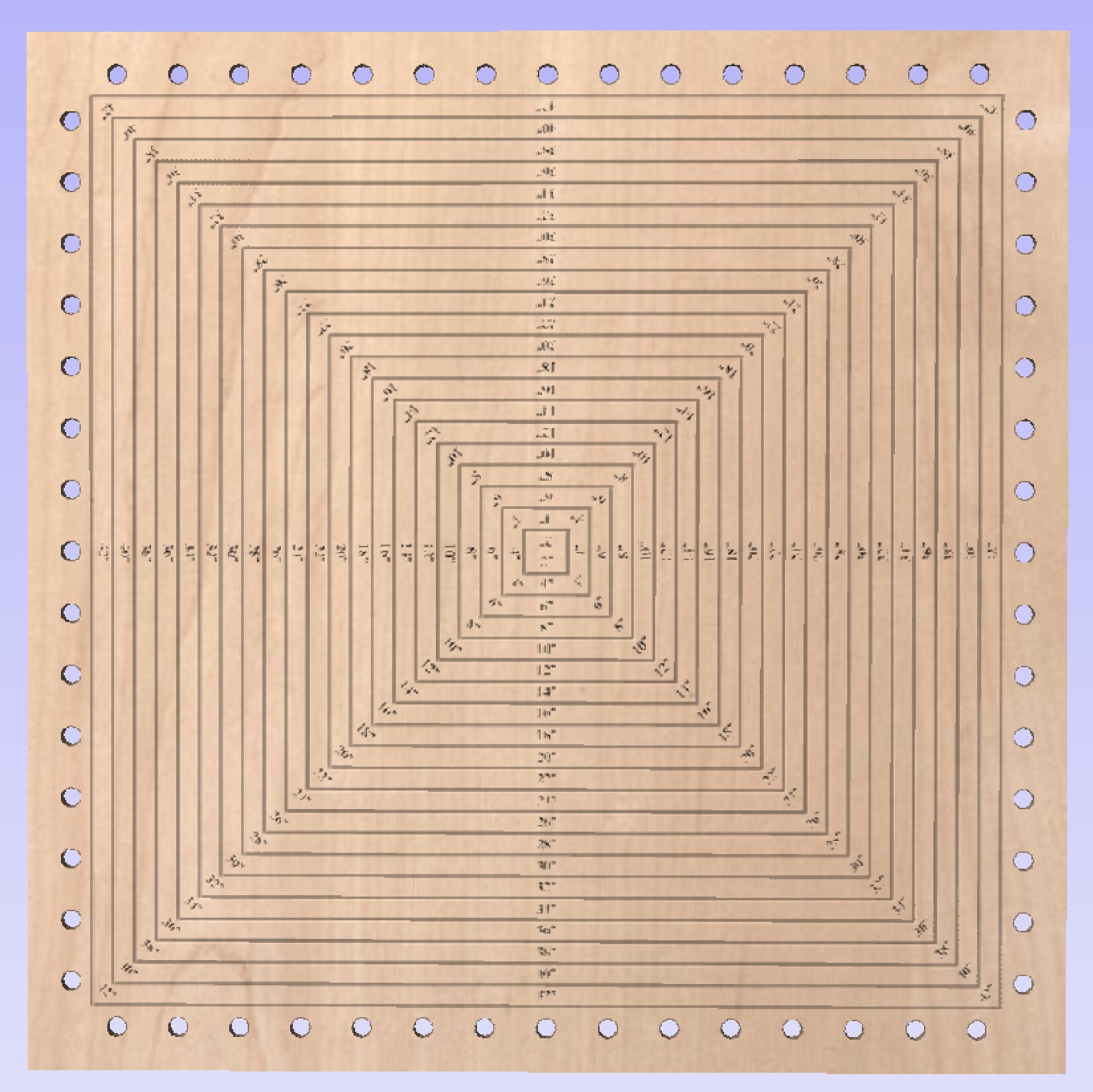46" CNC Wasteboard PVC Pipe Fence 1/2" 3/4" 1" Square and Circle ...