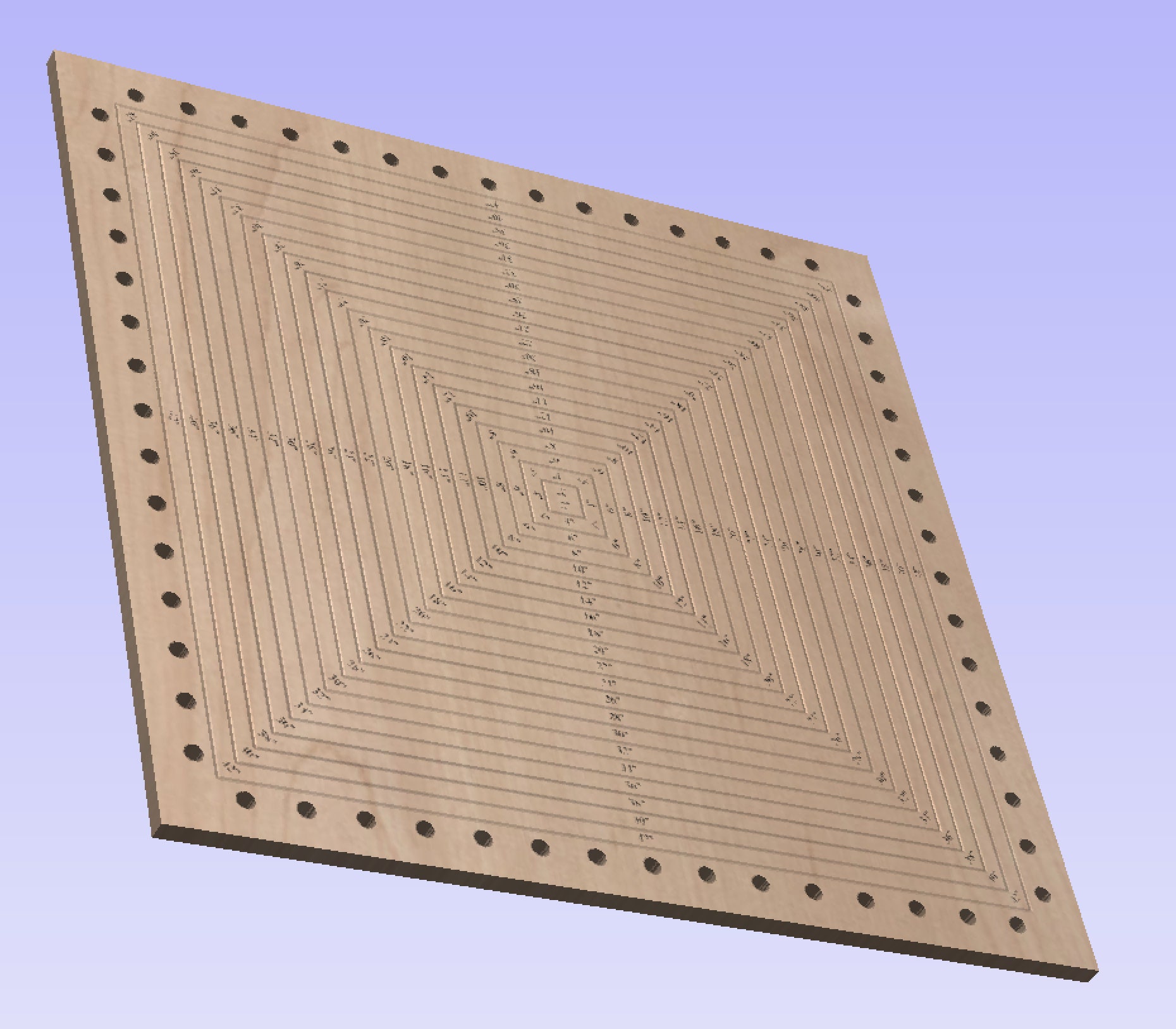 46" CNC Wasteboard PVC Pipe Fence 1/2" 3/4" 1" Square and Circle ...