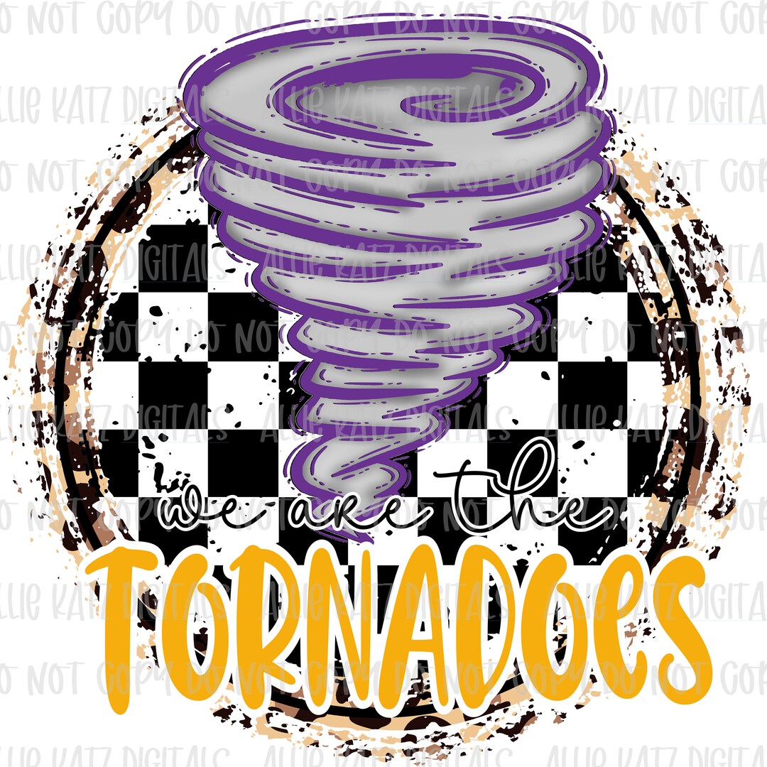 We Are the Tornadoes Checkered Leopard School Mascot PNG File/ Digital ...