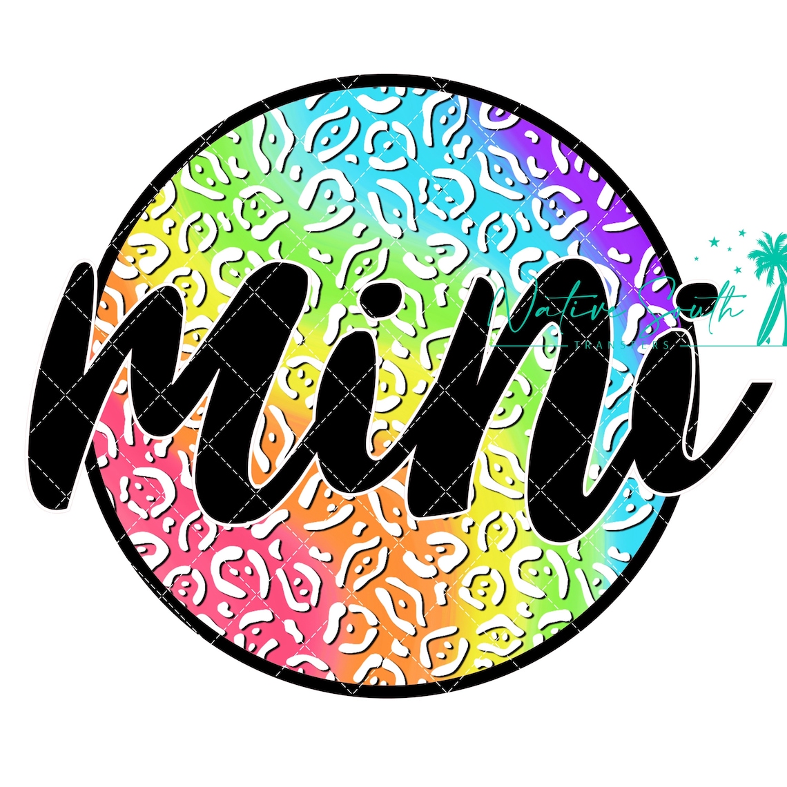 Mini Rainbow Leopard Circle PNG File/ Digital Download - Etsy