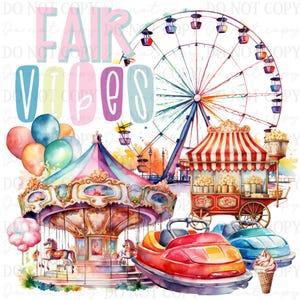 Fair Vibes PNG File/ Digital Download Only/state Fair Pastel Design ...