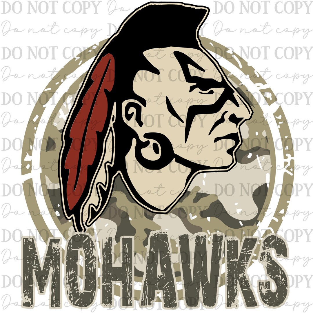 Mohawks Distressed Camo School Mascot PNG File/digital Download Only ...