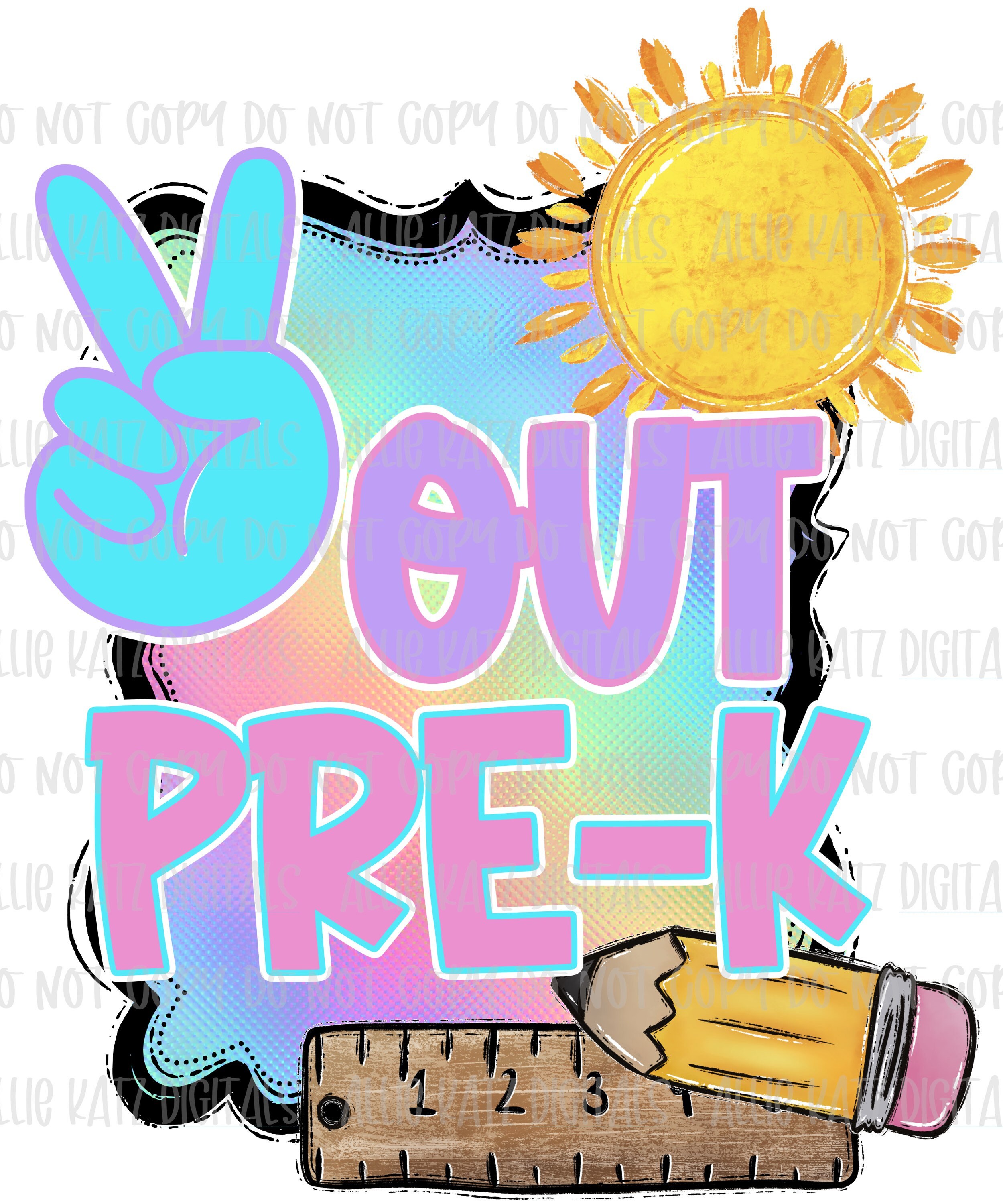 Peace Out Pre-k PNG File/ Digital Download Only/printable - Etsy