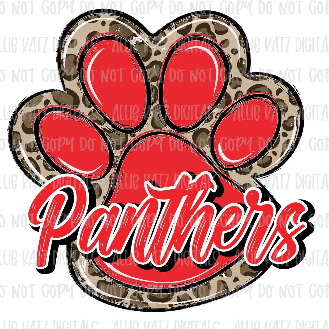 Panthers Leopard Paw PNG File/ Digital Download Only/ School Spirit ...
