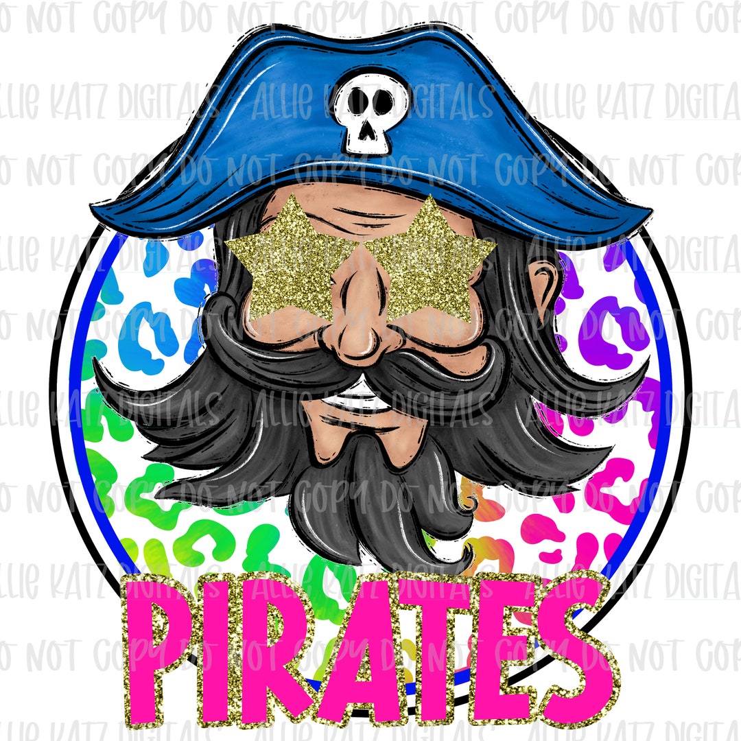 Pirates Rainbow Leopard Star Eye School Mascot PNG File/ Digital ...