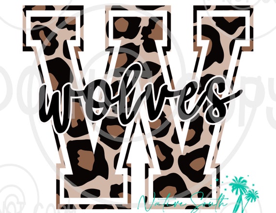Wolves leopard print PNG file/ digital Download only/team | Etsy