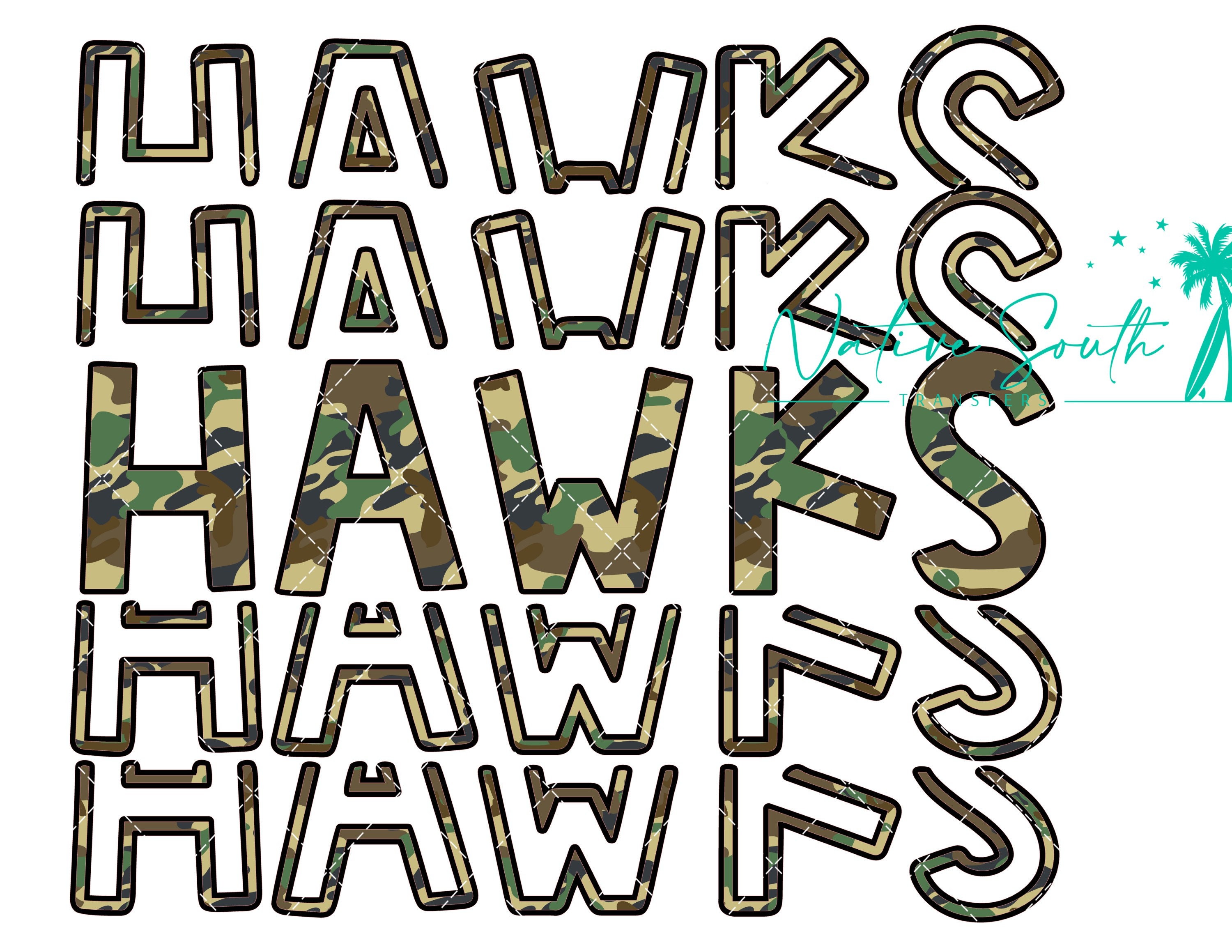 Hawks Camo PNG File/ Digital Download Only/team Spirit - Etsy