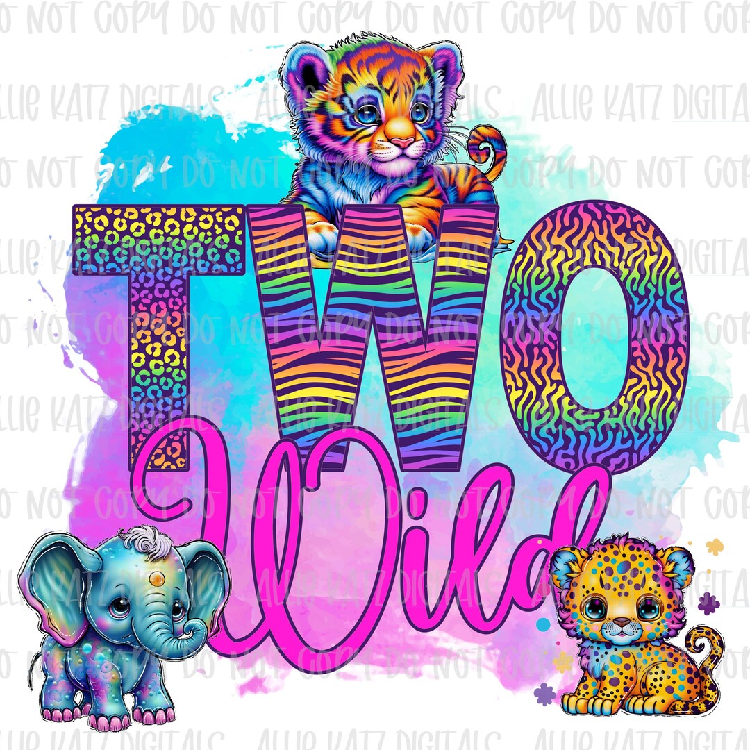 Two Wild 2 PNG File/ Digital Download Only/second Birthday Design/ PNG ...