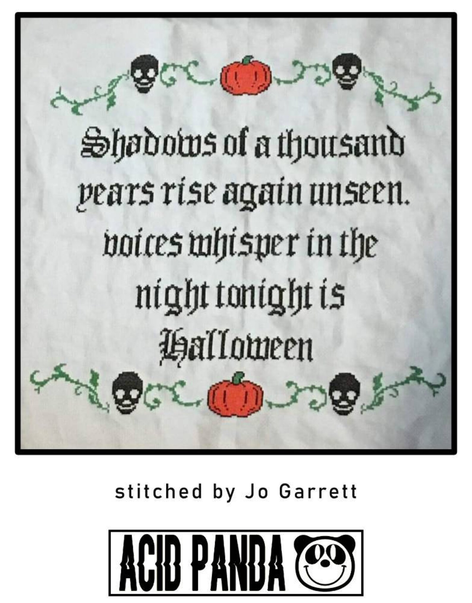 Halloween Quote Poem ~ Spooky Season ~ Cross Stitch Pattern ~ PDF ...