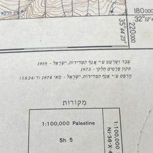 Vintage BEIT SHE'AN Valley Area Map – Israel 1968, 22.5 X 21 ...