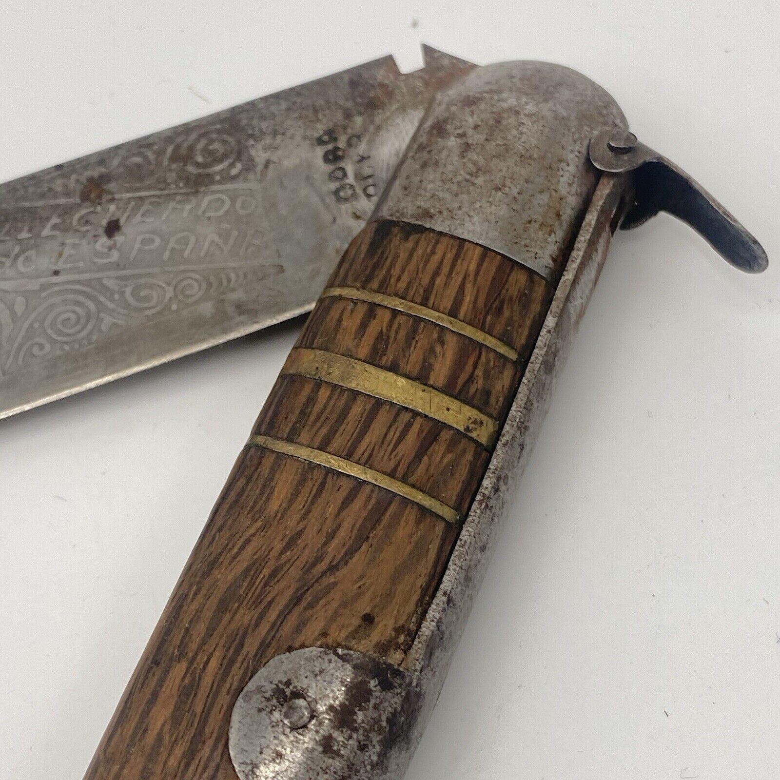 19th Century Spanish Navaja Folding Knife Recuerdos De España ...