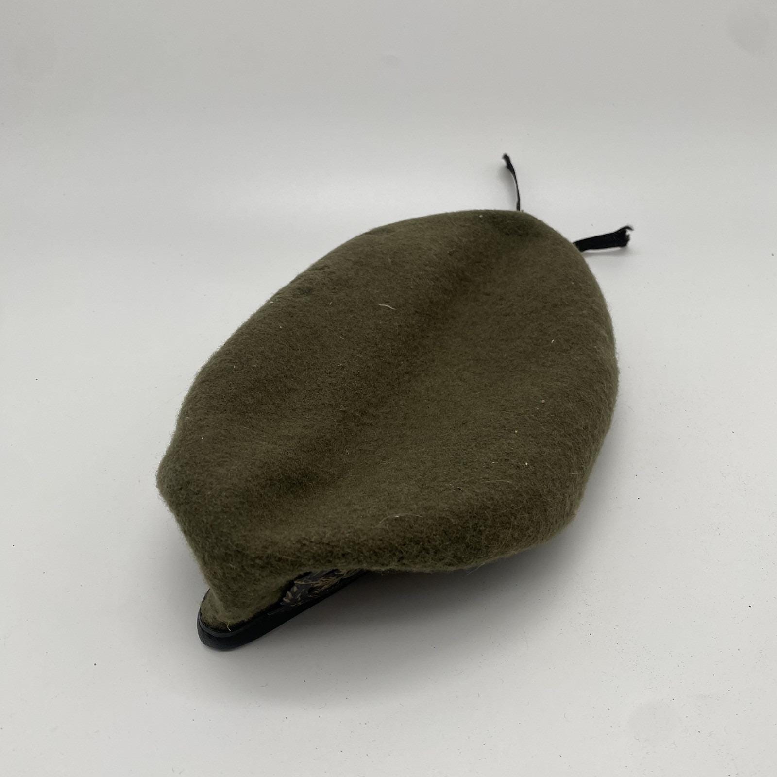 IDF Beret of General Corps Dark Green Wool, Vintage W/ Brass Insignia ...