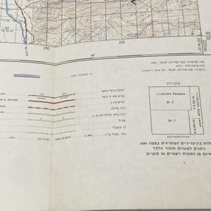 Vintage BEIT SHE'AN Valley Area Map – Israel 1968, 22.5 X 21 ...