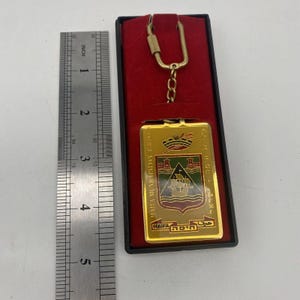Haifa Municipality Israel Vintage Enamel Keychain VINTAGE IN BOX - Etsy