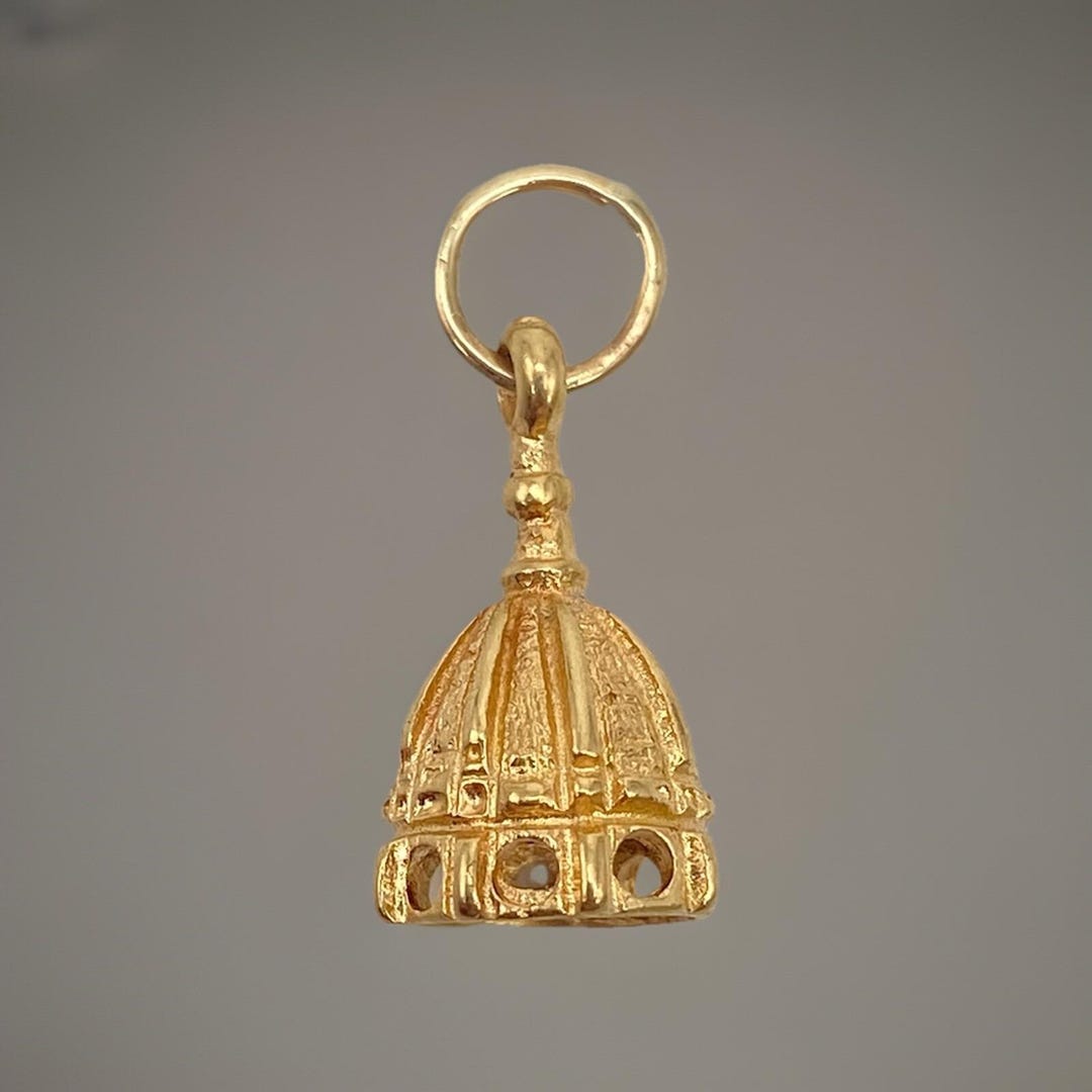 14k Gold Saint Peter’s Basilica Vatican Catholic Pendant / Charm - 2 ...