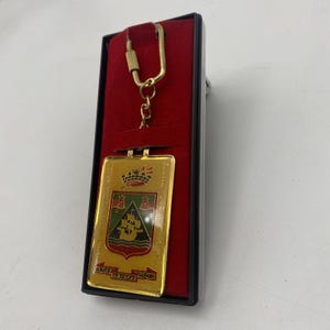 Haifa Municipality Israel Vintage Enamel Keychain VINTAGE IN BOX - Etsy