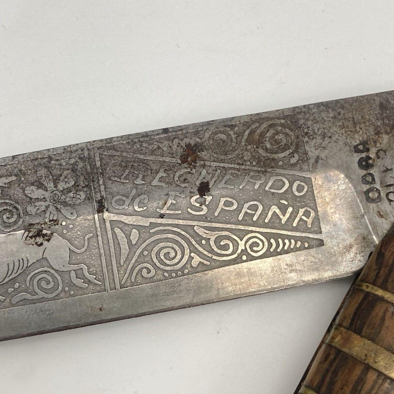 19th Century Spanish Navaja Folding Knife Recuerdos De España ...