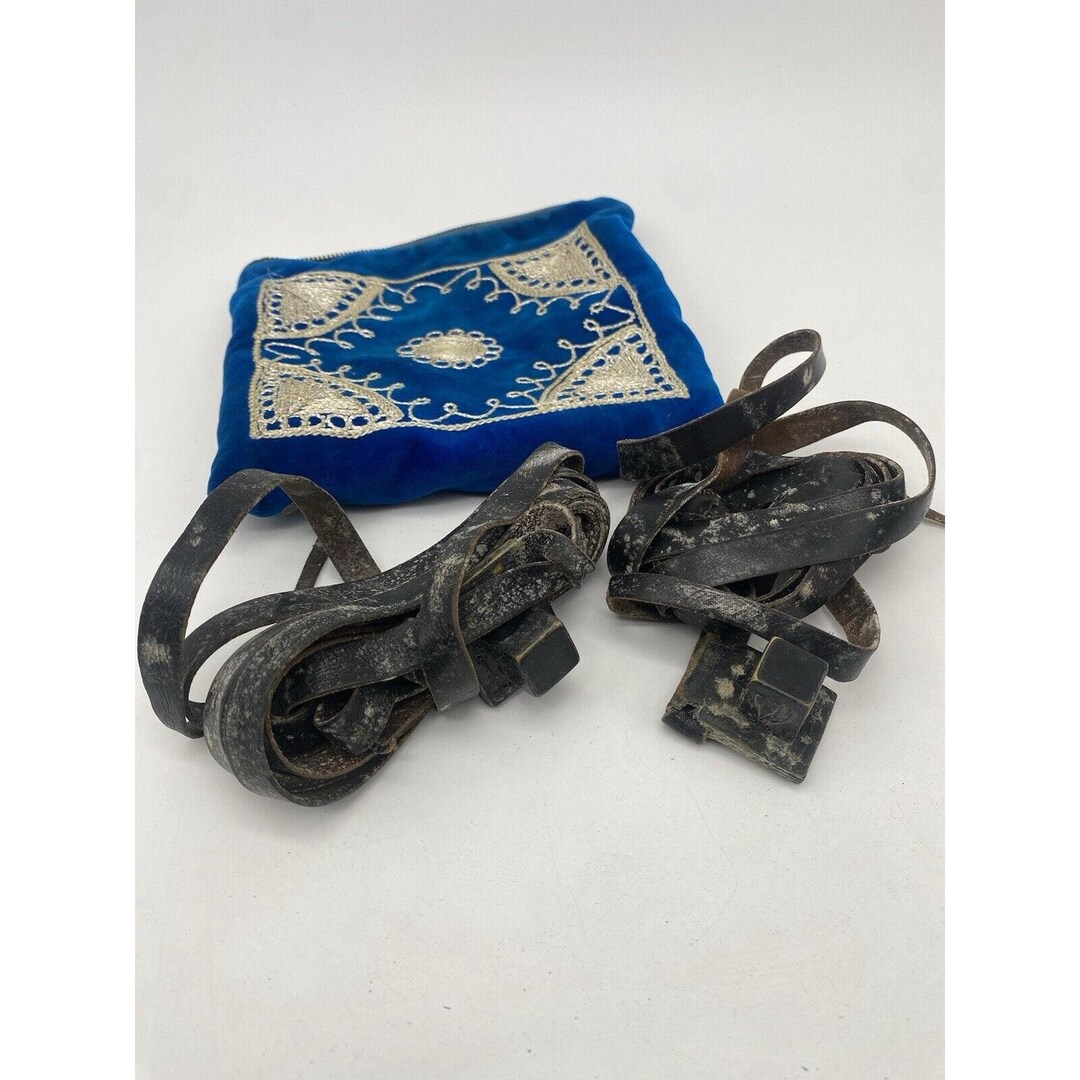 VERY SMALL 14cm Boxes Vintage or Antique Ashkenaz Tefillin not Checked ...