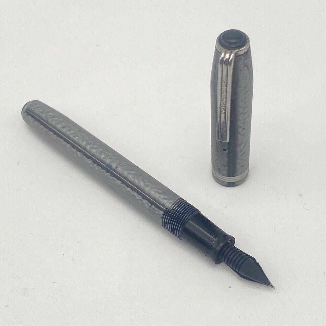 Vintage Esterbrook Fountain Pen Model J Double Jewel C1950 SILVER - Etsy