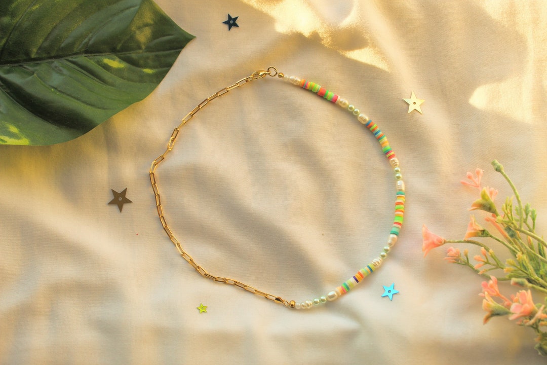 Pastel Fun Half & Half Necklace - Etsy
