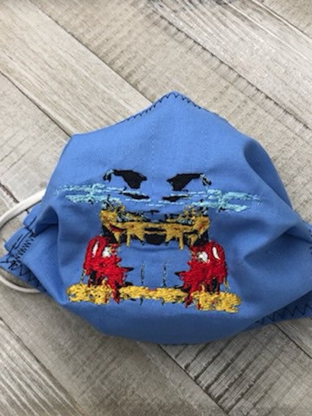 Mask Glitched Mickey Mouse Blue symmetrical - Etsy