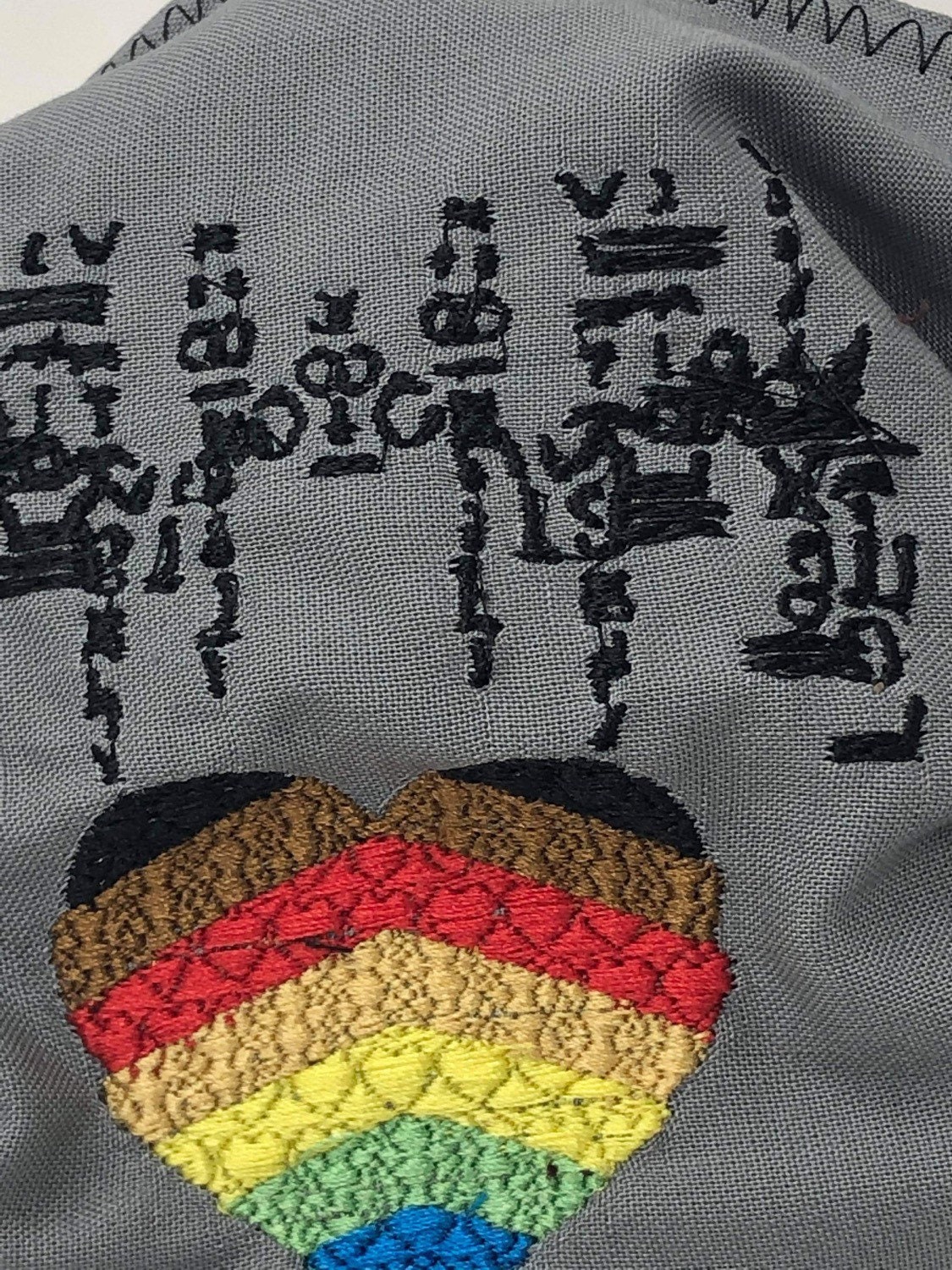 Zalgo Gay Pride Glitch Mask Gray Elastic Nose Wire Filter - Etsy