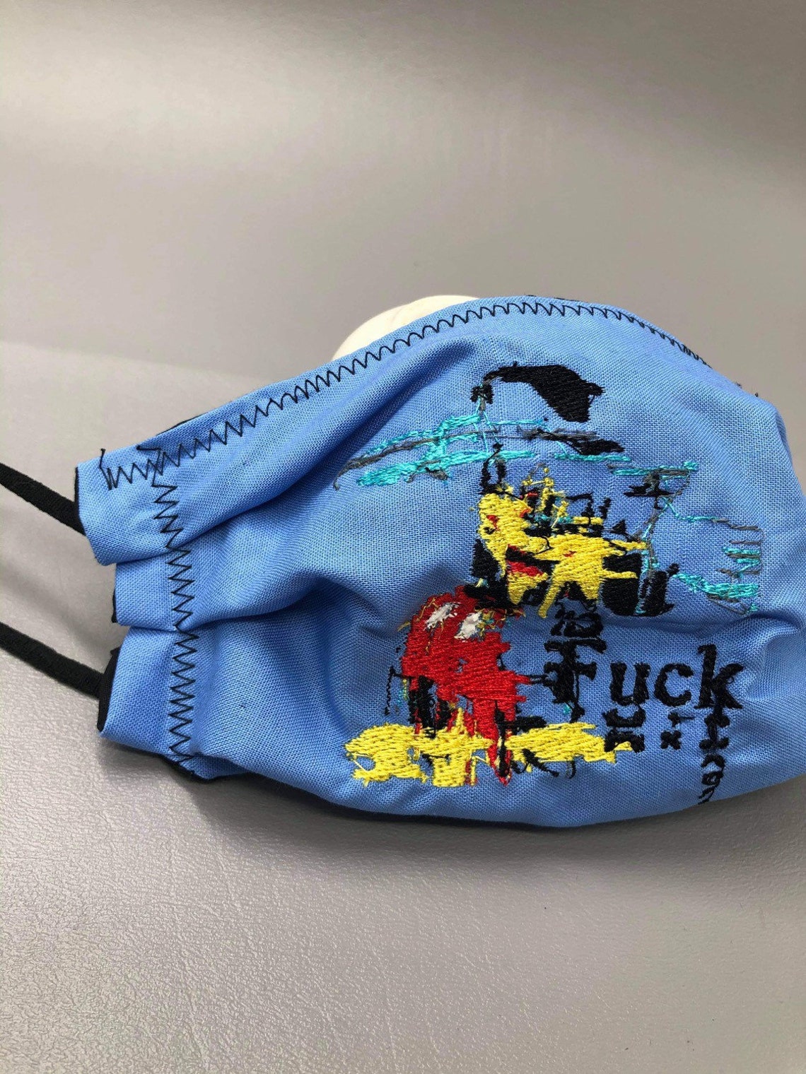 Mask Glitched Mickey Mouse Fuck Filtered Blue Disney Etsy