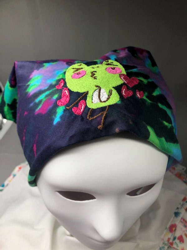 Bandana Cute Psychedelic Frog Bandana Headscarf Accessory - Etsy