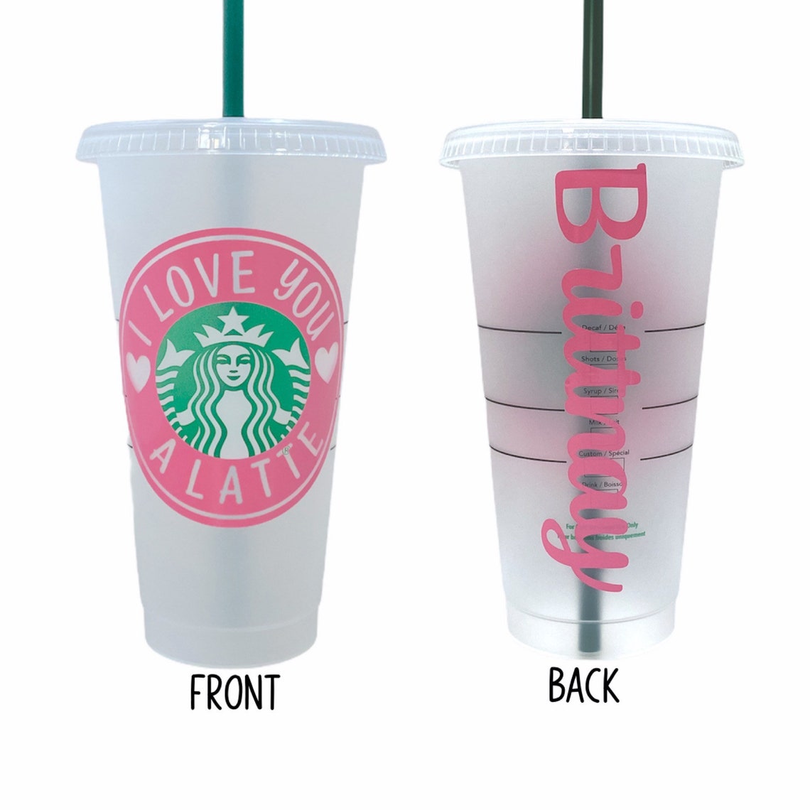 I Love You A Latte, Valentines, Love, Hearts, Iced Coffee Lovers, Gifts ...