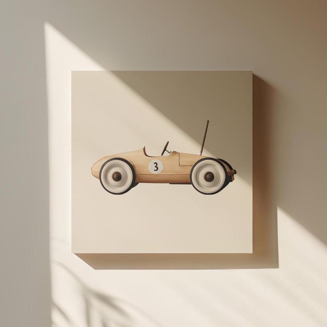 Race Car Wall Art Printable, Boys Room Decor, Vintage Toy Car Print ...