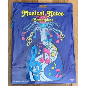 Music Notes Centerpiece / Multi Color 2-sided Music Theme Party Table ...