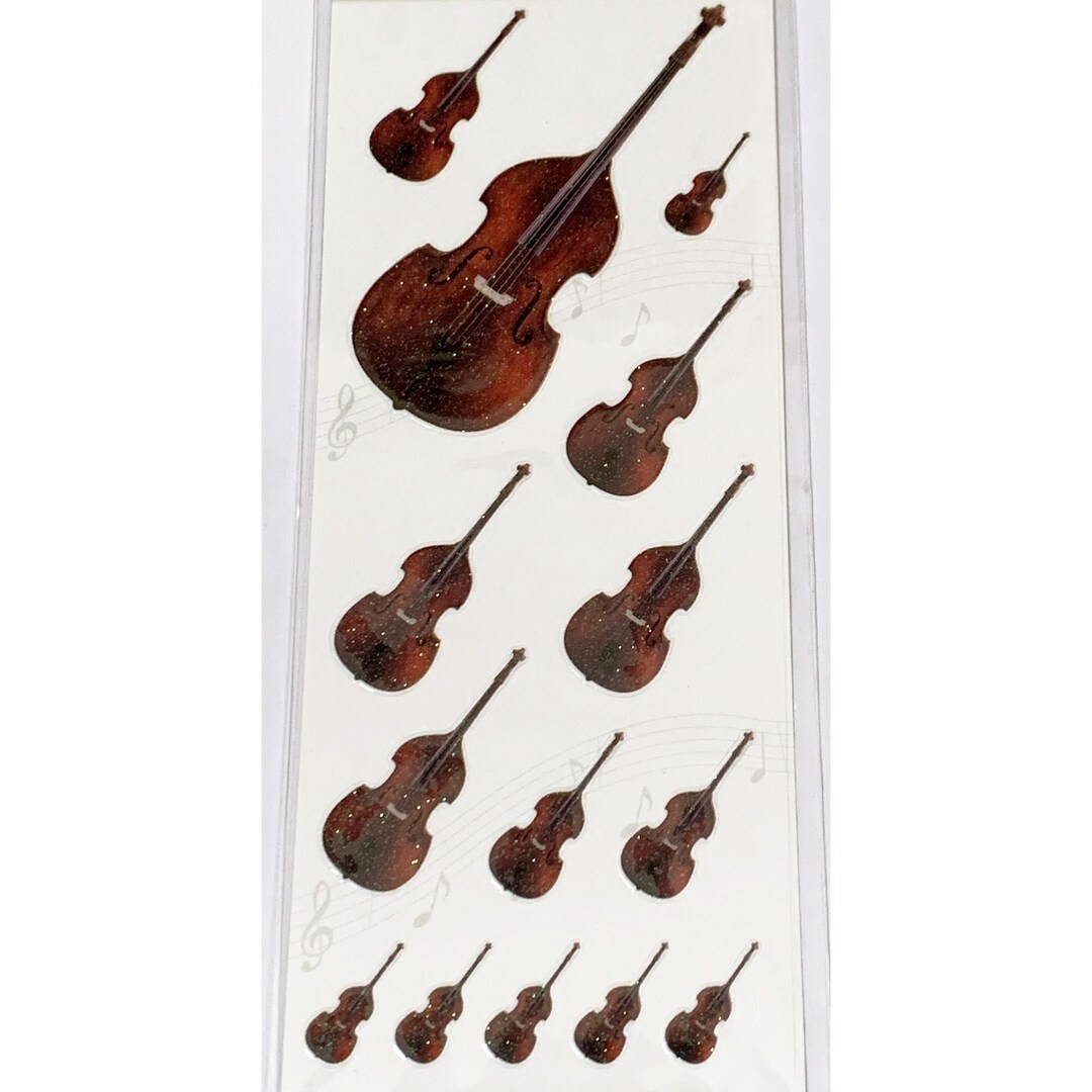 String Bass Stickers / Musical Instrument Upright Bass Stickers With ...
