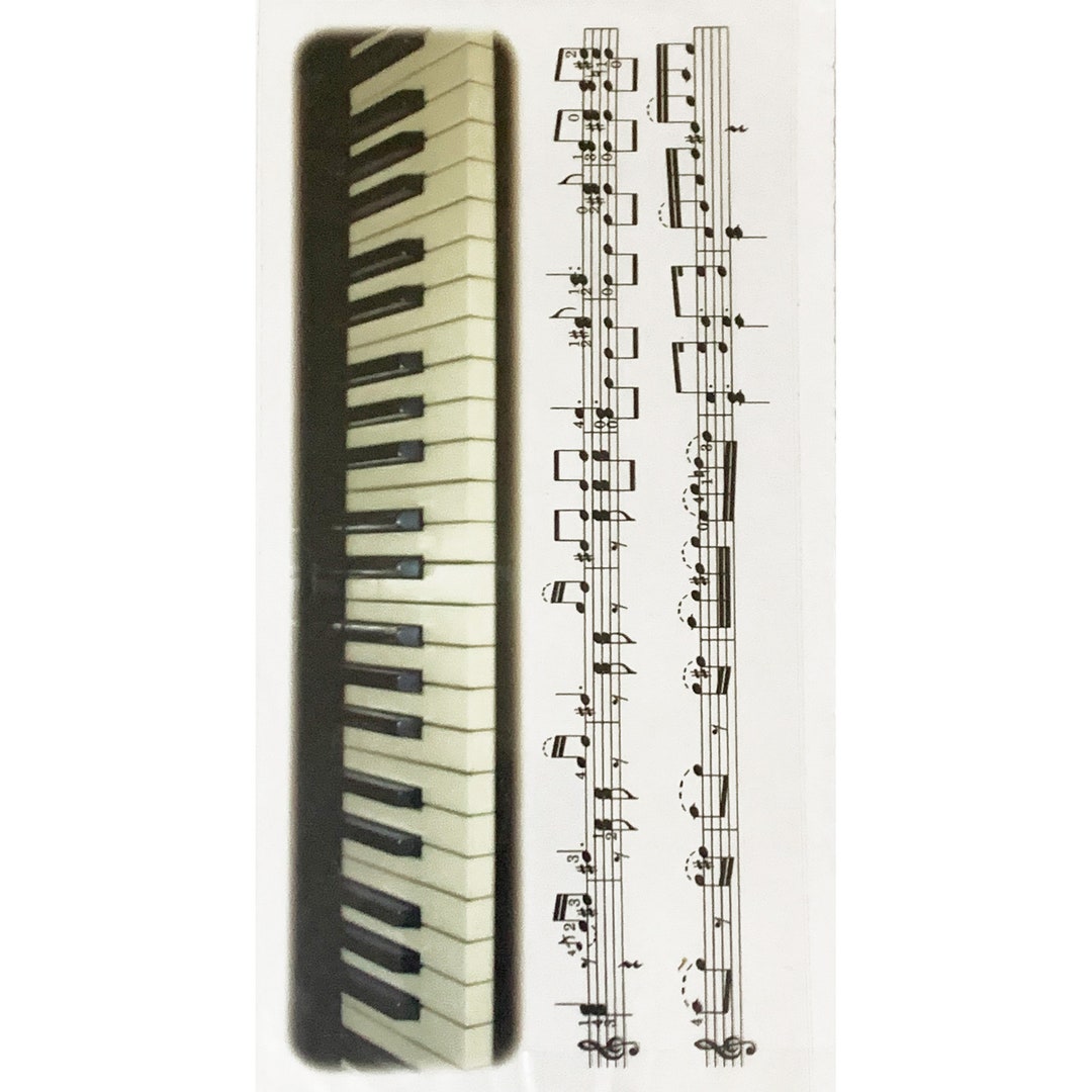 Piano Keys and Music Notes Transparent Overlays for Scrapbooking and ...