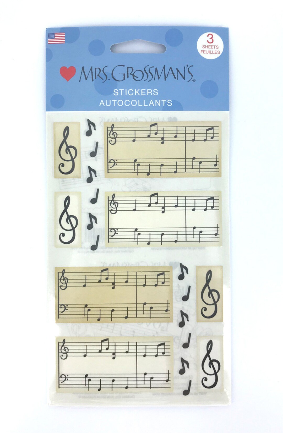Sheet Music and Music Notes Stickers / Music Theme Scrapbooking and ...