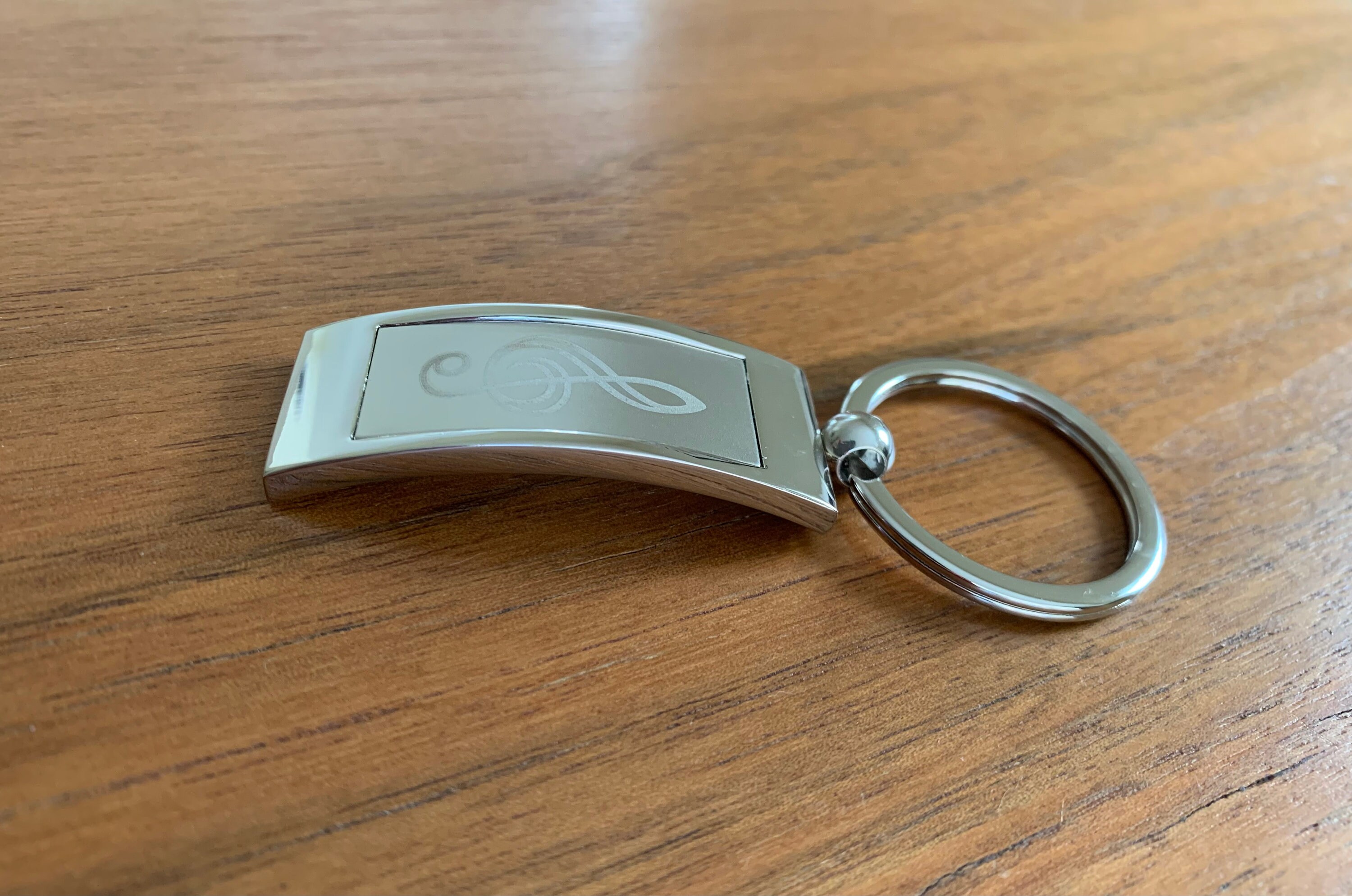 Laser Engraved Treble Clef Keychain | Music Theme Key Ring | Music Clef ...