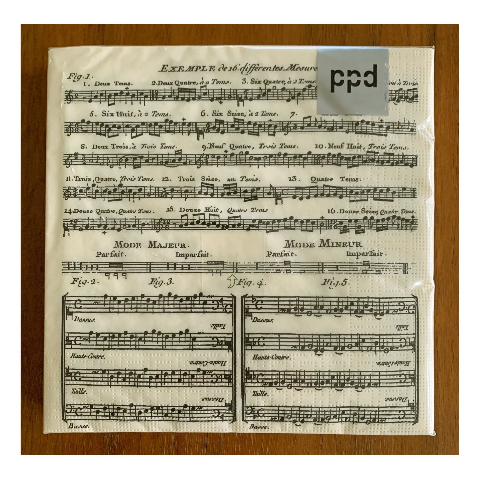 Adagio Cream Music Napkins Pack of 20 Paper Napkins Decoupage Napkins ...