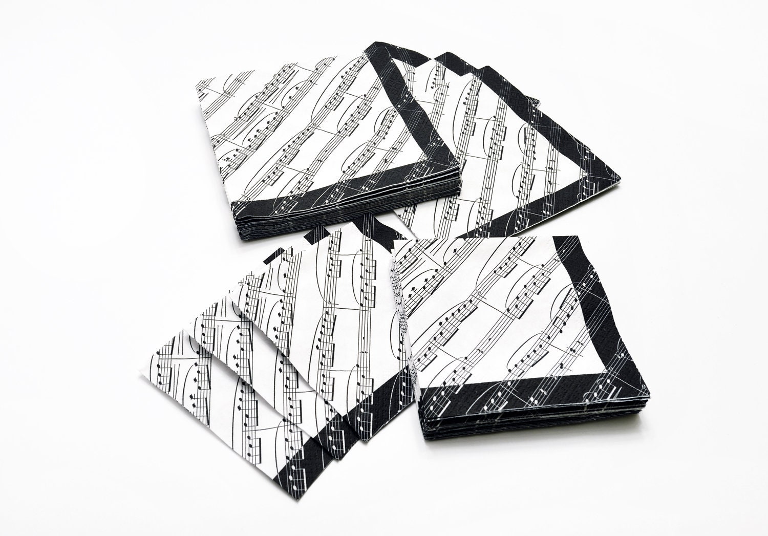 Music Notes Napkins, Pack of 20 Lunch Size, 6.5"/13", Music Decoupage ...
