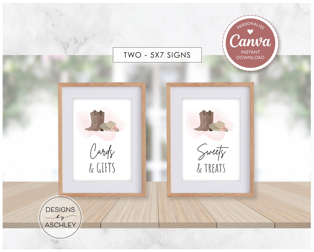 INSTANT DOWNLOAD, Editable "first Rodeo" Birthday 5x7 Signs, Cards and ...