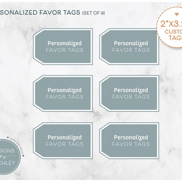 Party Favor Tags - Etsy