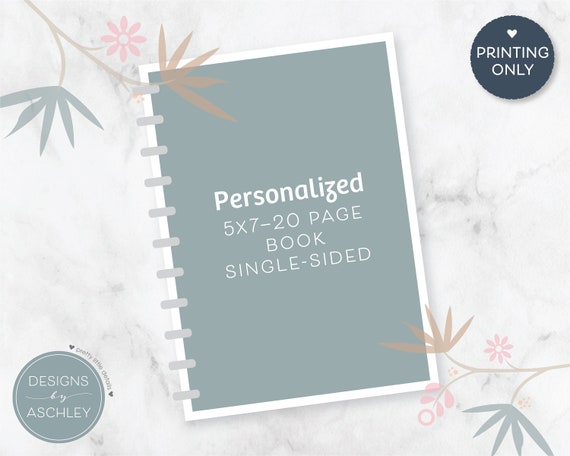 PRINTING of Personalized 5x7 Book Design Only - Etsy