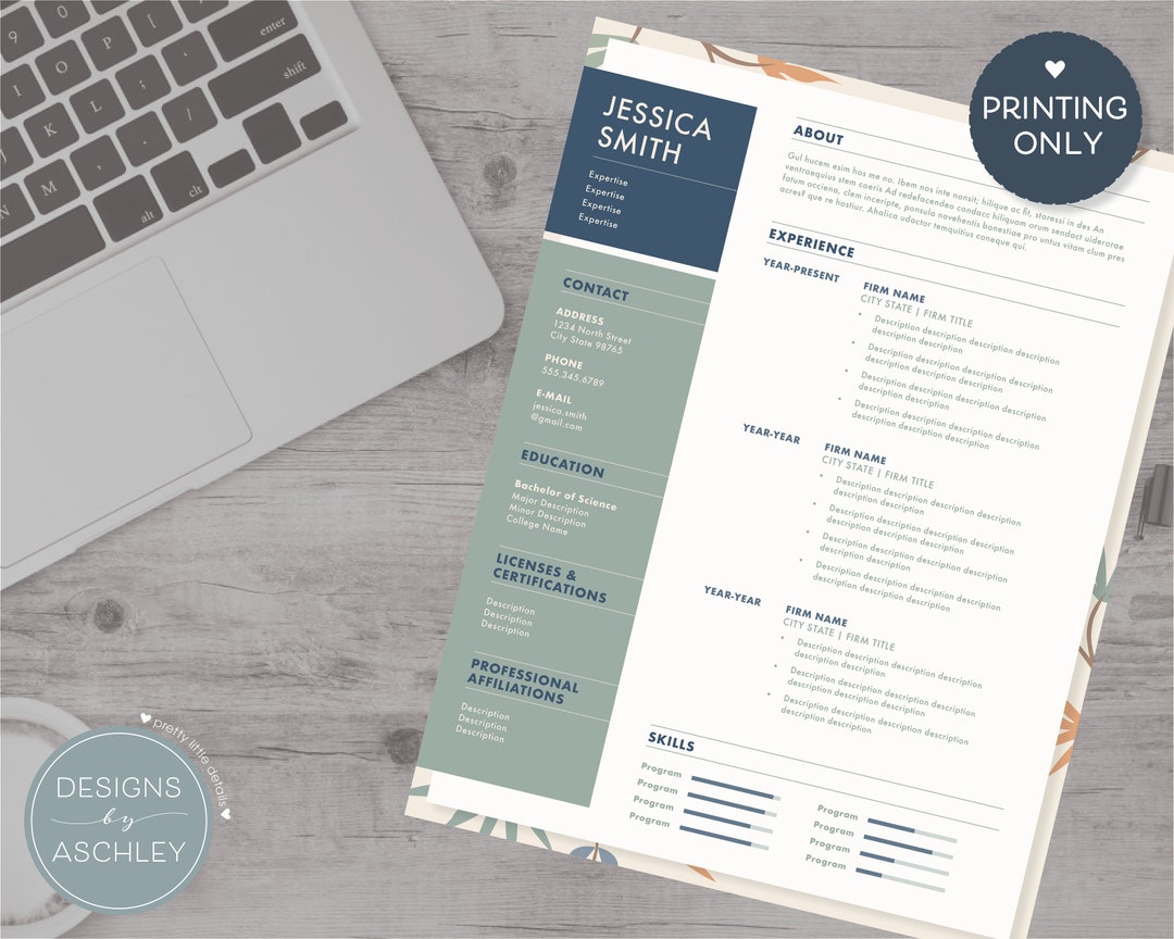 PRINTING of Personalized Resumes, Custom Cover Letter, Custom Resume ...