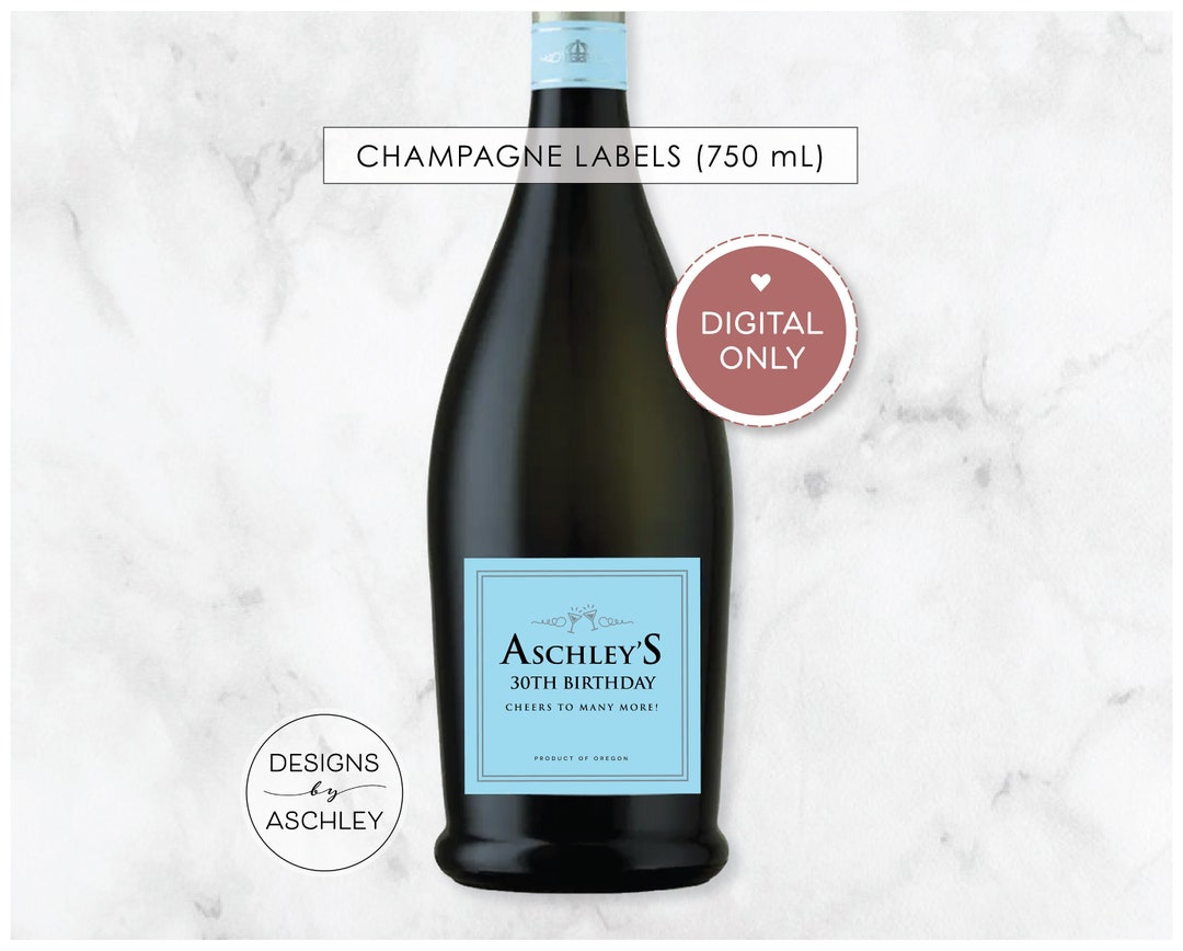 Personalized Prosecco Bottle Labels, Custom 750 Ml Sparkling Wine ...
